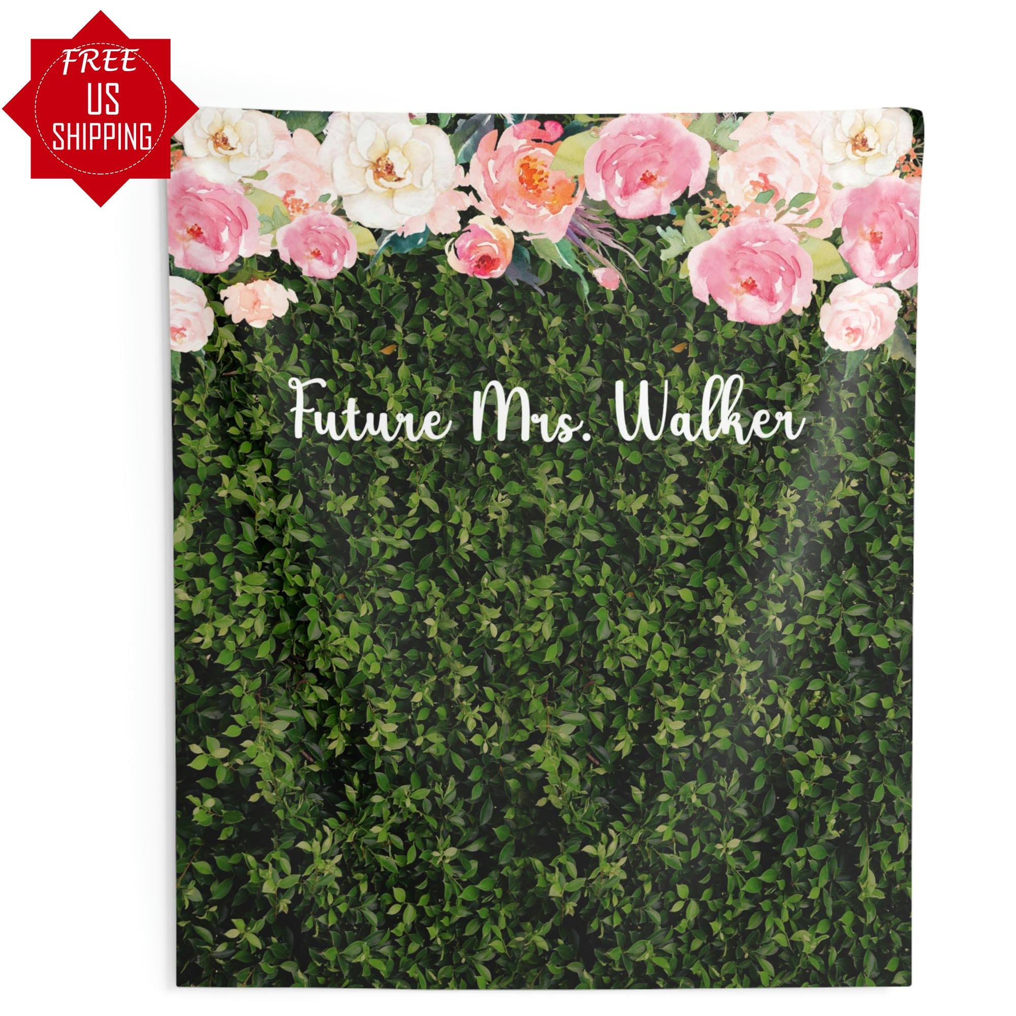 Future Mrs Backdrop Artificial Grass Bridal Shower Decor Hedge Wall ...