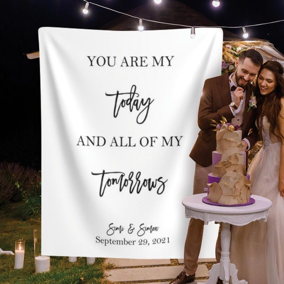 Wedding Backdrop for Reception Wedding Quote Backdrop You - Etsy