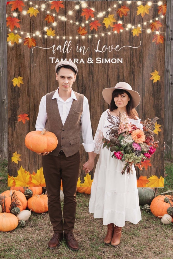 Autumn Wedding Backdrops Wedding Photo Backdrop, Fall Wedding