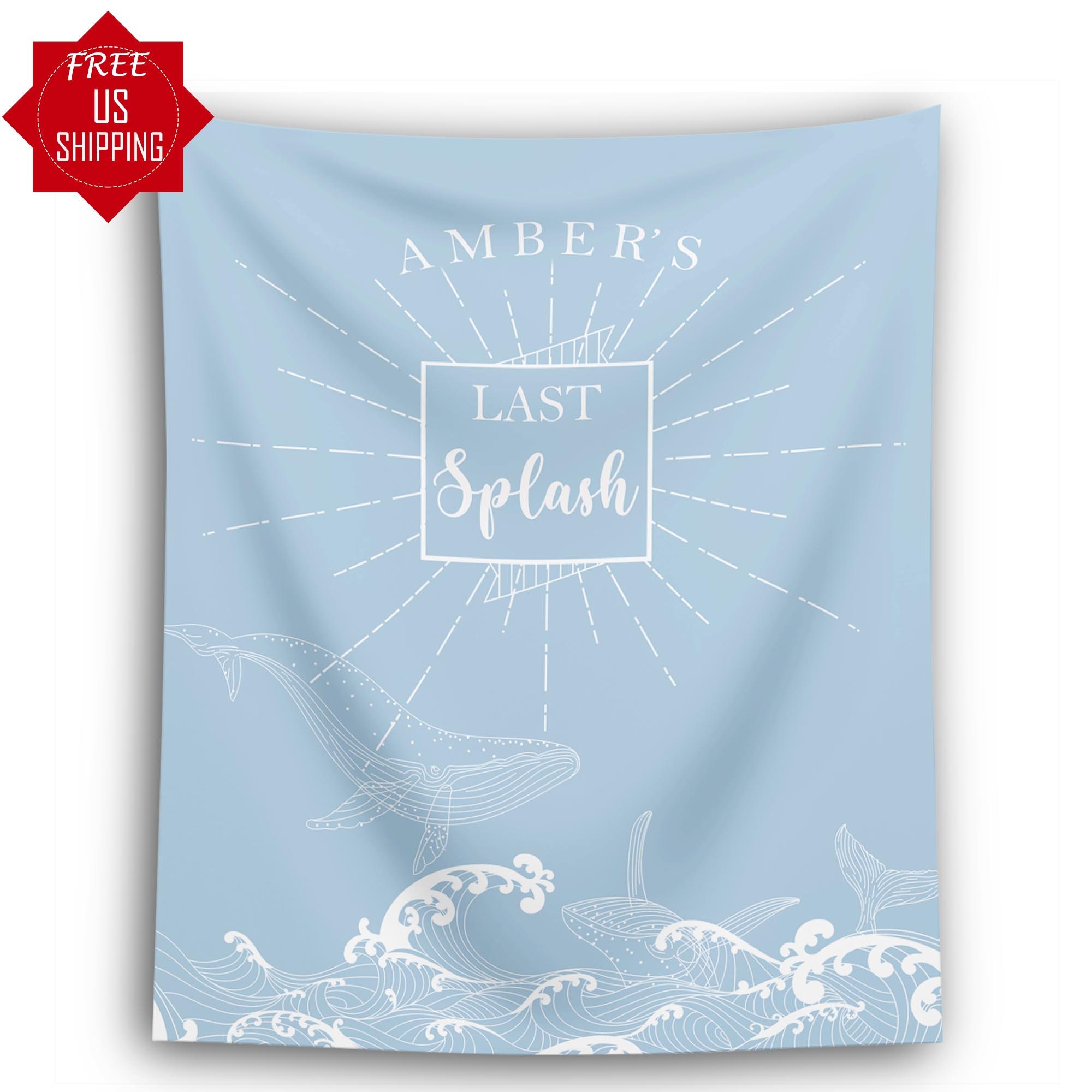 Bachelorette Party Backdrop Last Splash Pool Party Banner - Etsy