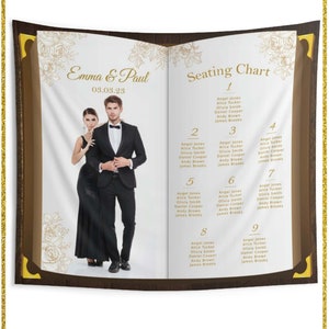 Personalized Find Your Seat Photo Backdrop Sign Wedding Seating Chart ...