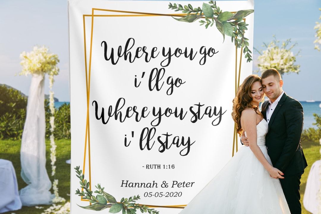Christian Wedding Backdrop for Reception Bible Verse Wedding Decoration ...