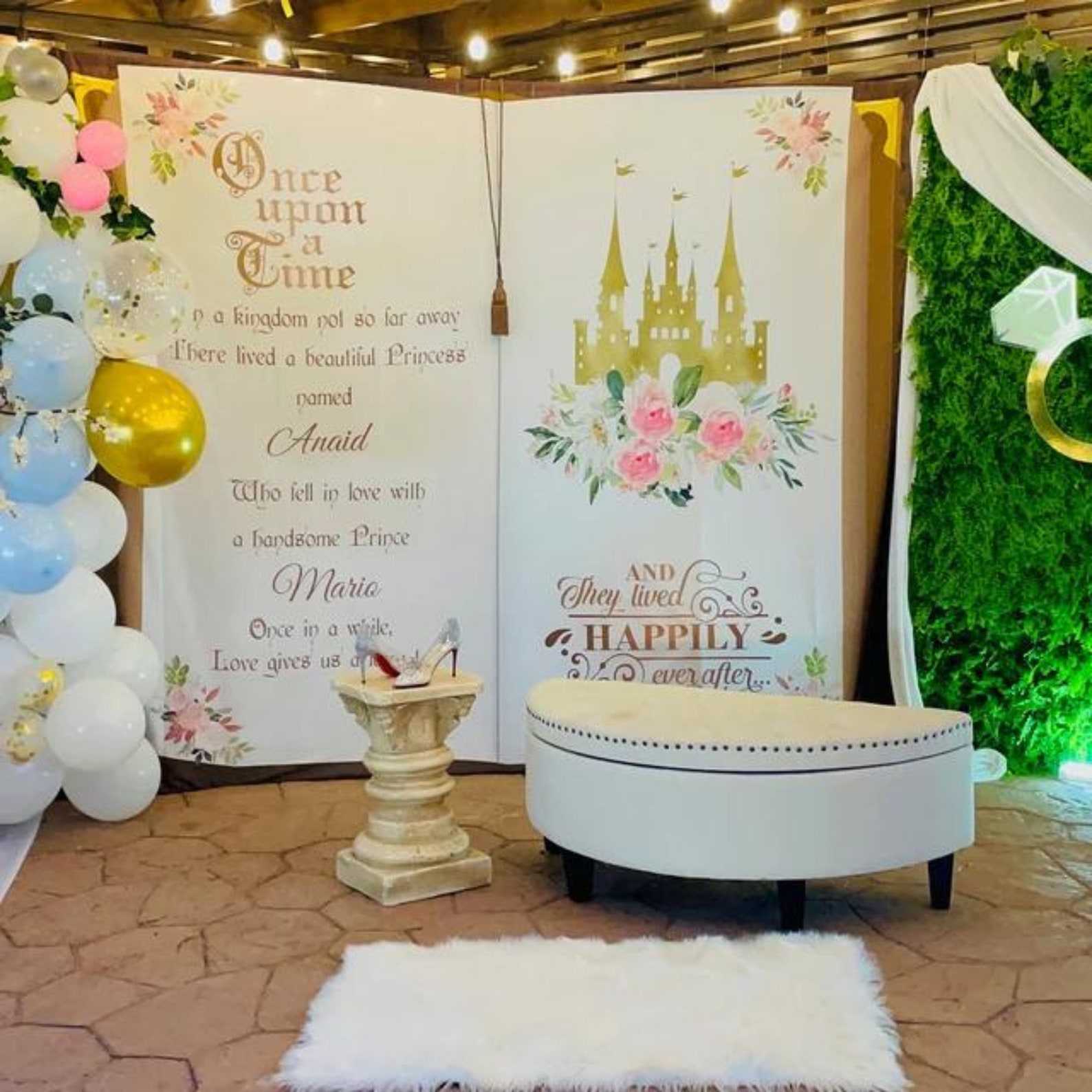 Once Upon a Time Wedding Backdrop Custom Fairytale Backdrop - Etsy