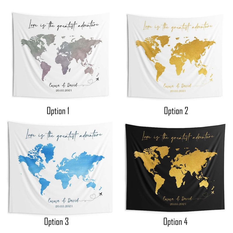 Wedding Backdrop for Reception World Map Custom Backdrop - Etsy