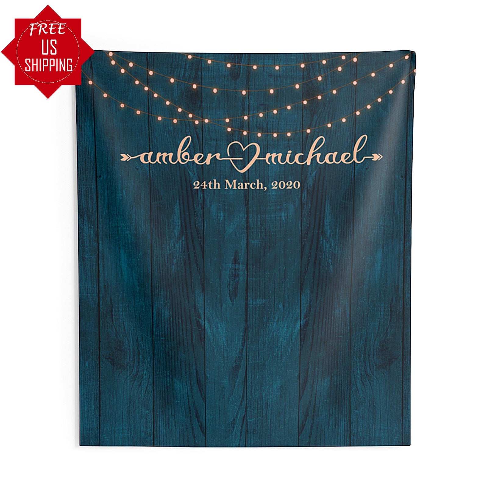 Teal Wedding Wedding Backdrop for Reception Rustic Bridal - Etsy