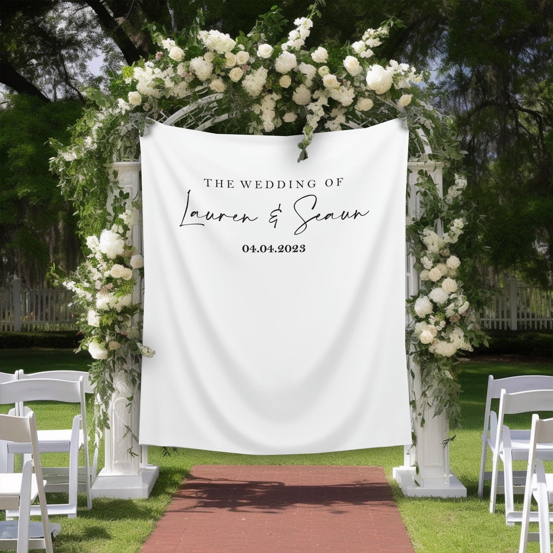 Minimalist Modern Wedding Reception Backdrop Custom Wedding Colors ...