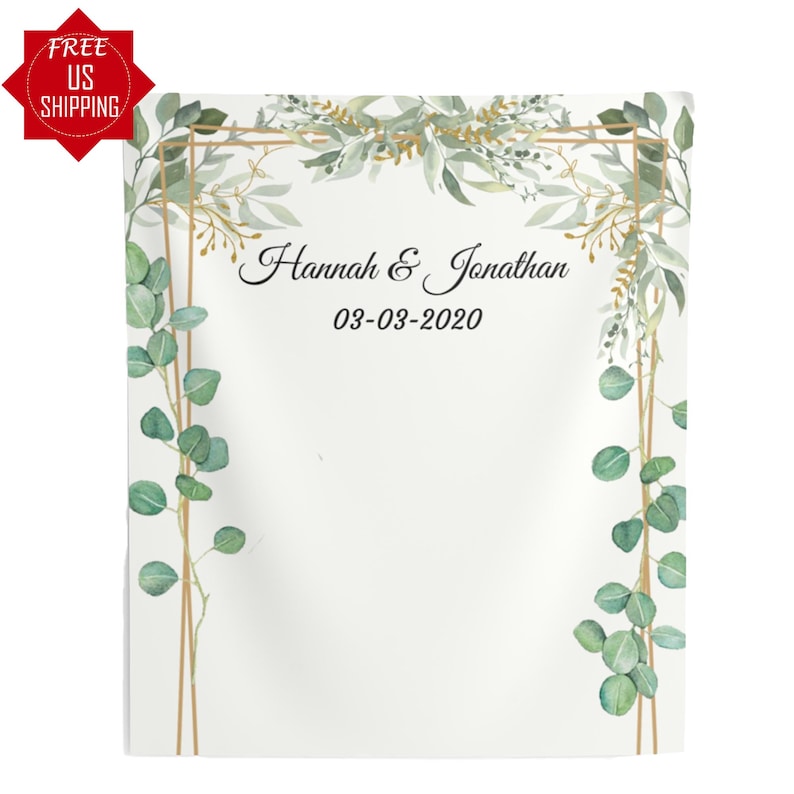 Custom Greenery Wedding Reception Backdrop Botanical Wedding - Etsy