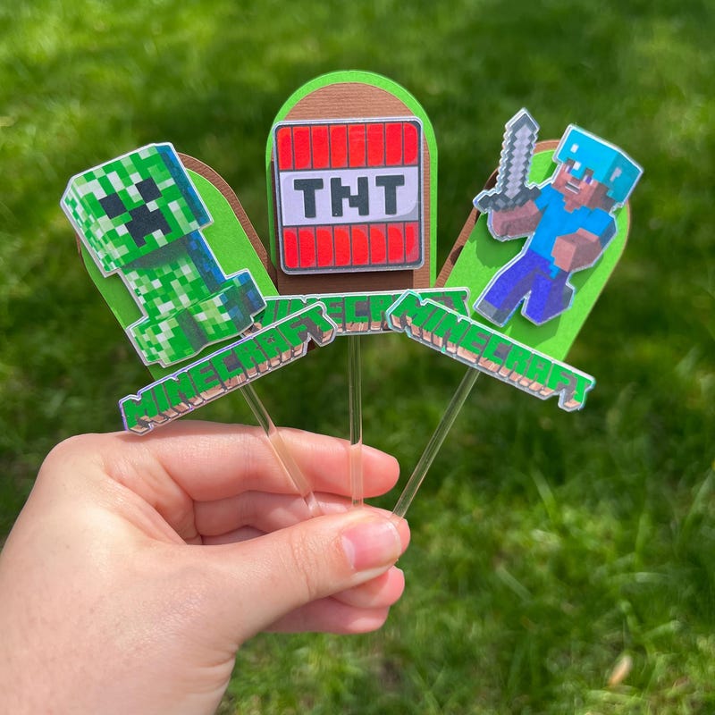 Mincraft Cake Toppers - Etsy