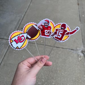 3D Kansas City Chiefs Cupcake Toppers: Football Party Decorations - Etsy