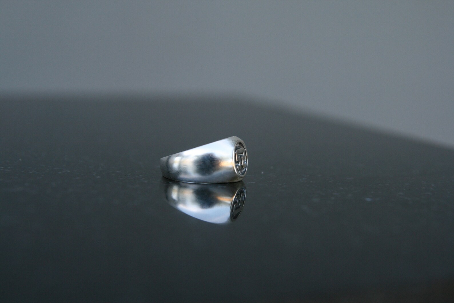 Omega Men's Ring, 925 Sterling Silver Chevalier Ring, Signet Ring, Gift ...
