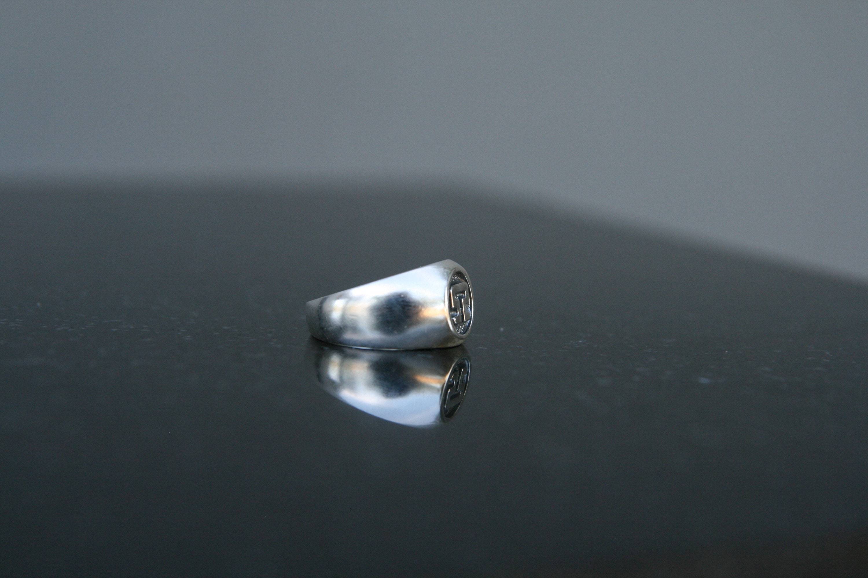 Omega Men's Ring, 925 Sterling Silver Chevalier Ring, Signet Ring, Gift ...