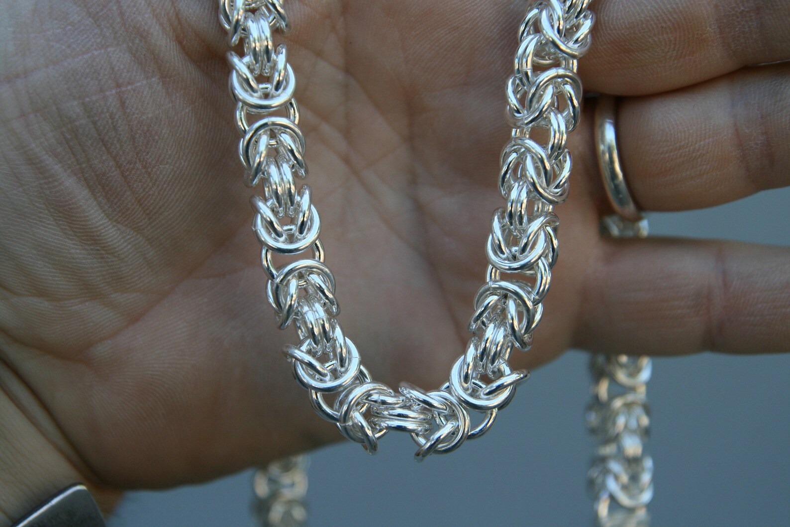 Byzantine Necklace 925 Sterling Silver Byzantine Royal Chain - Etsy