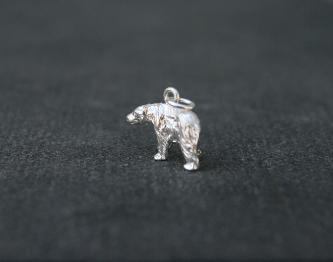 Sterling Silver Bear Pendant, Silver Animal, Bear Forest Wildlife ...