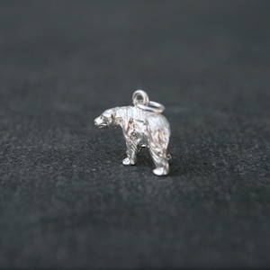 Sterling Silver Bear Pendant, Silver Animal, Bear Forest Wildlife ...