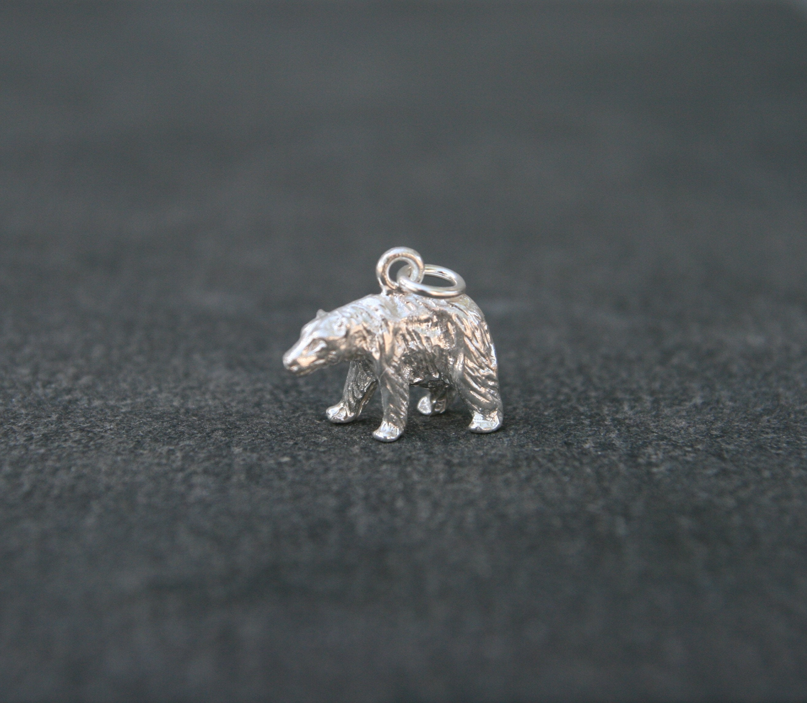 Sterling Silver Bear Pendant, Silver Animal, Bear Forest Wildlife ...