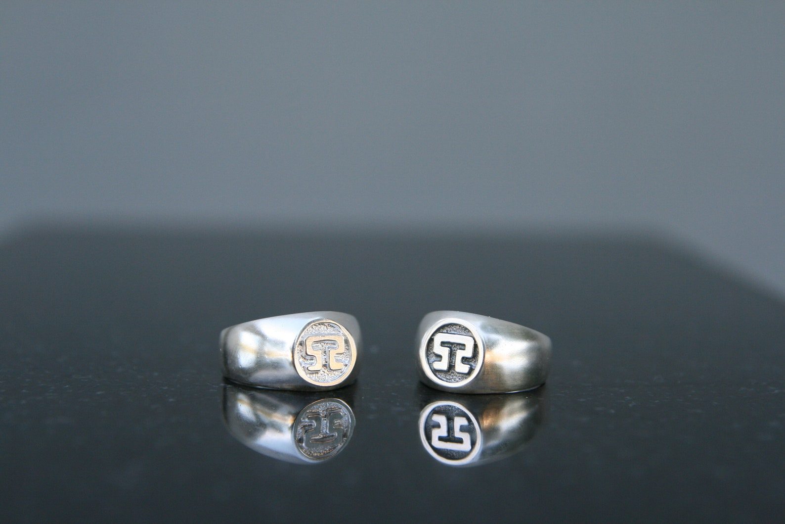 Omega Men's Ring, 925 Sterling Silver Chevalier Ring, Signet Ring, Gift ...