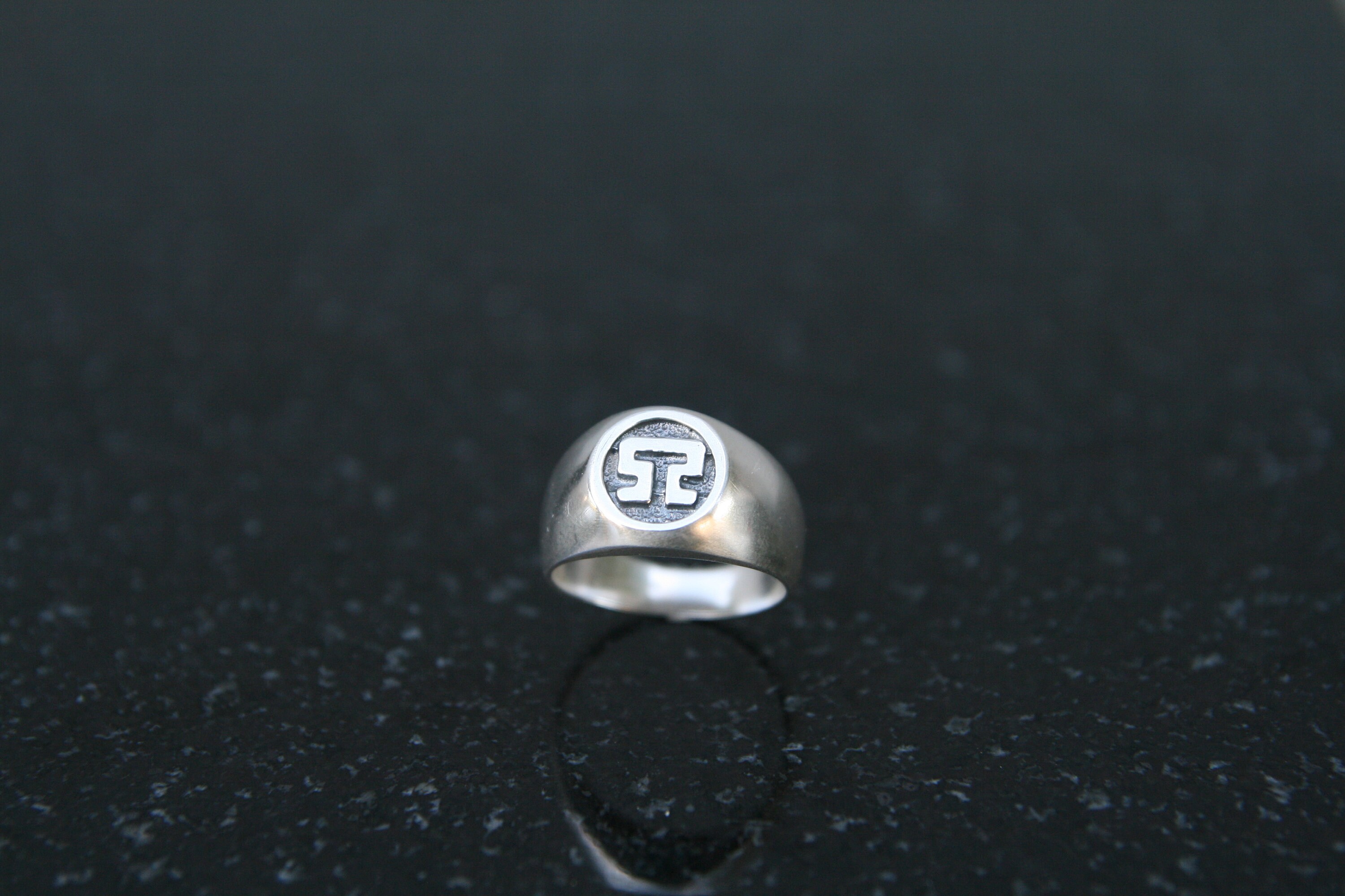 Omega Men's Ring, 925 Sterling Silver Chevalier Ring, Signet Ring, Gift ...