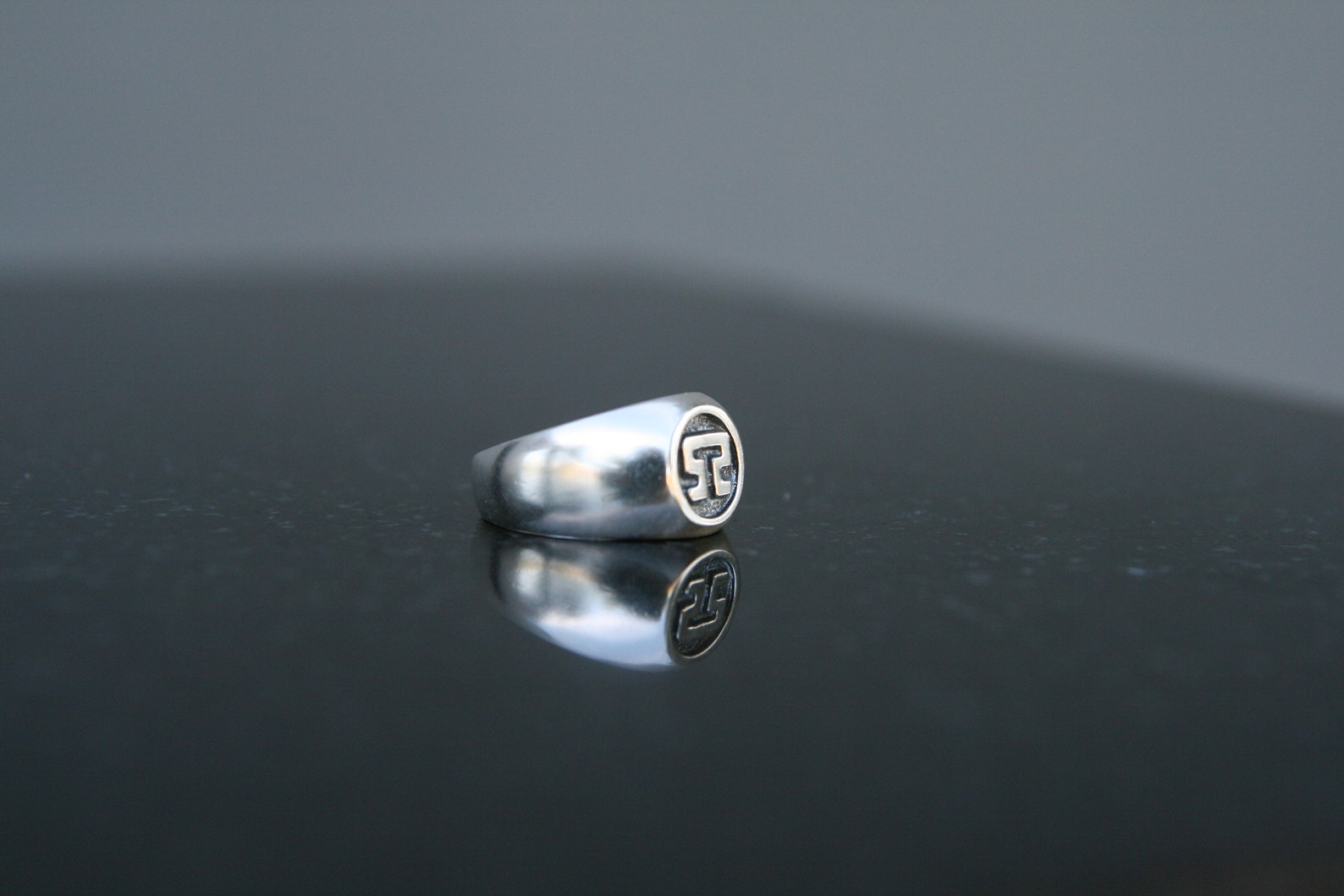 Omega Men's Ring, 925 Sterling Silver Chevalier Ring, Signet Ring, Gift ...