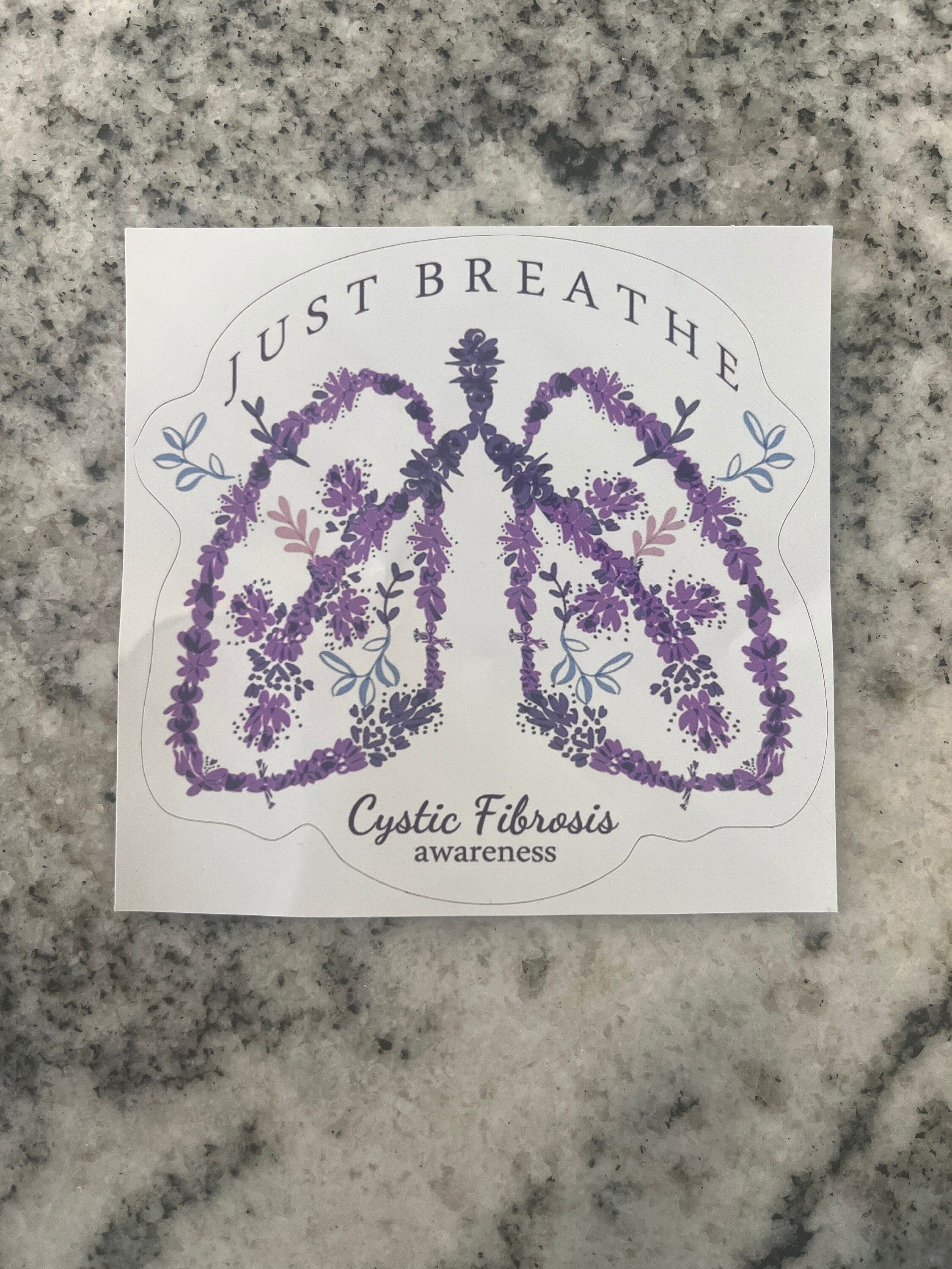 Just Breathe - Cystic Fibrosis Awareness Decal - Etsy