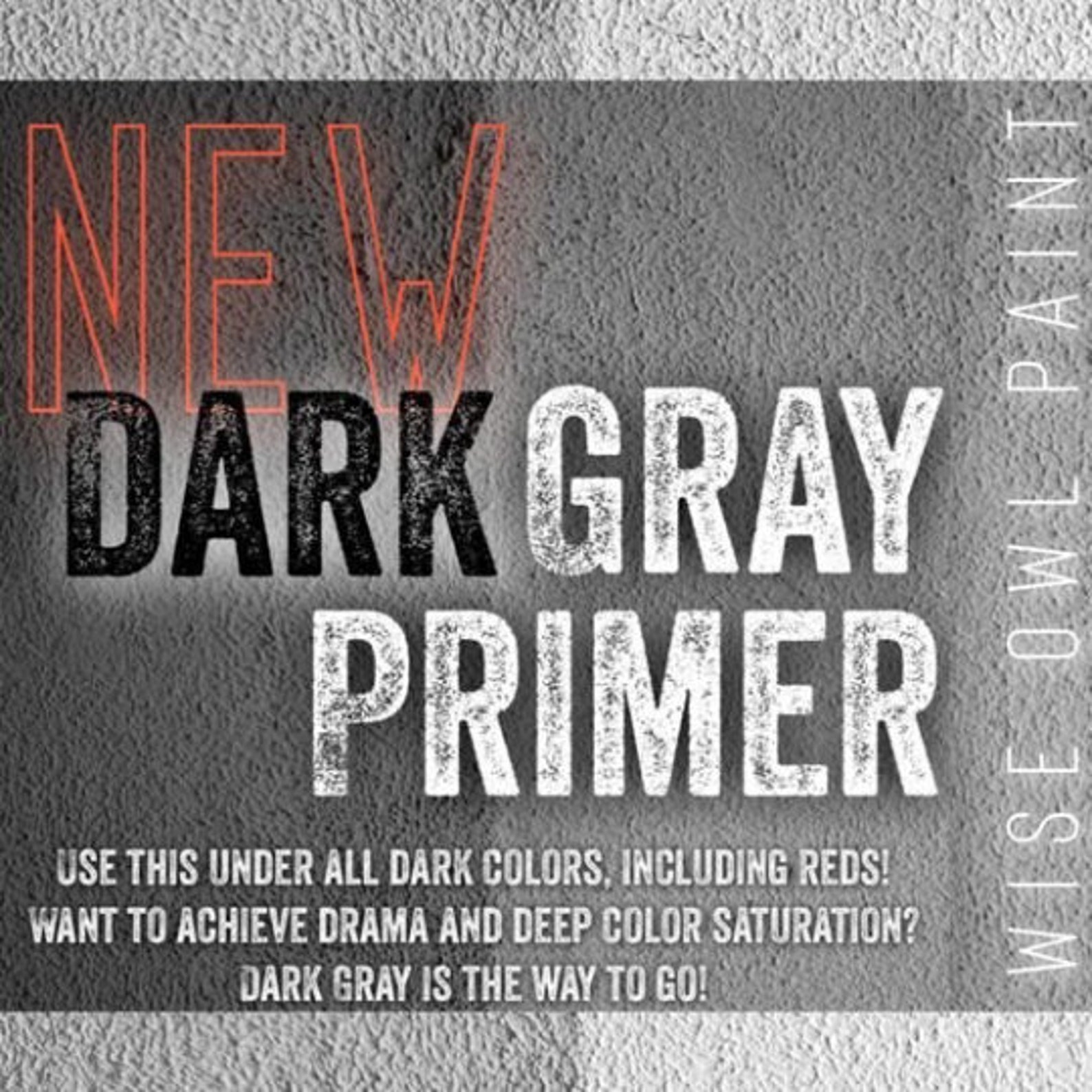 Gallon Wise Owl DARK GRAY Stain Eliminating Primer Use on Drywall ...