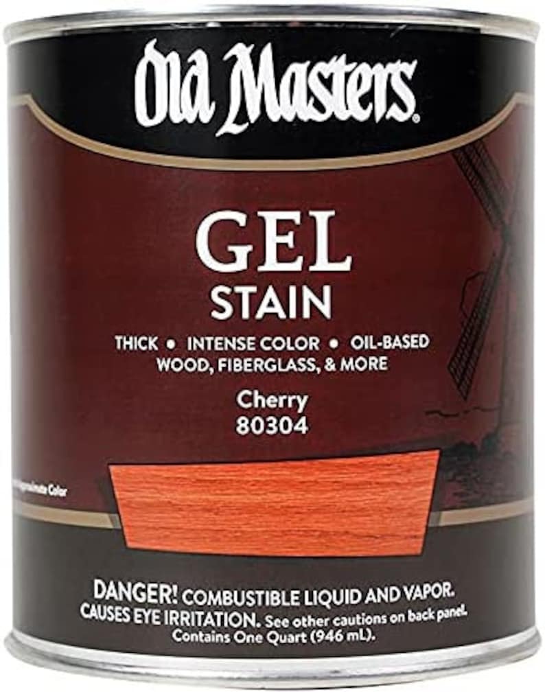 Old Masters CHERRY Gel Stain Craftsman Quality Finish for Interior Wood ...