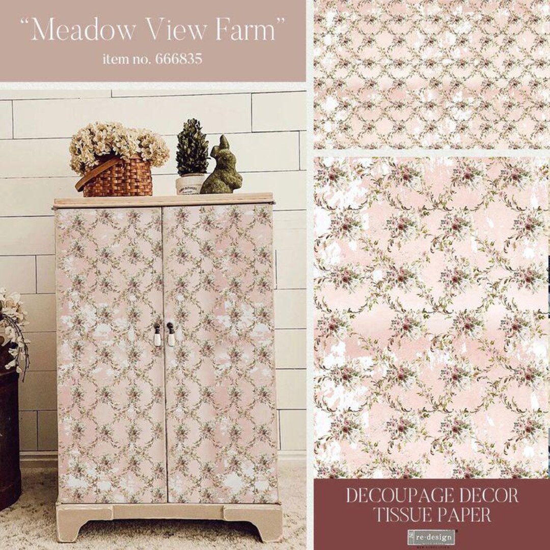 MEADOW VIEW FARM Redesign With Prima Decoupage Décor Tissue Paper 19”X ...