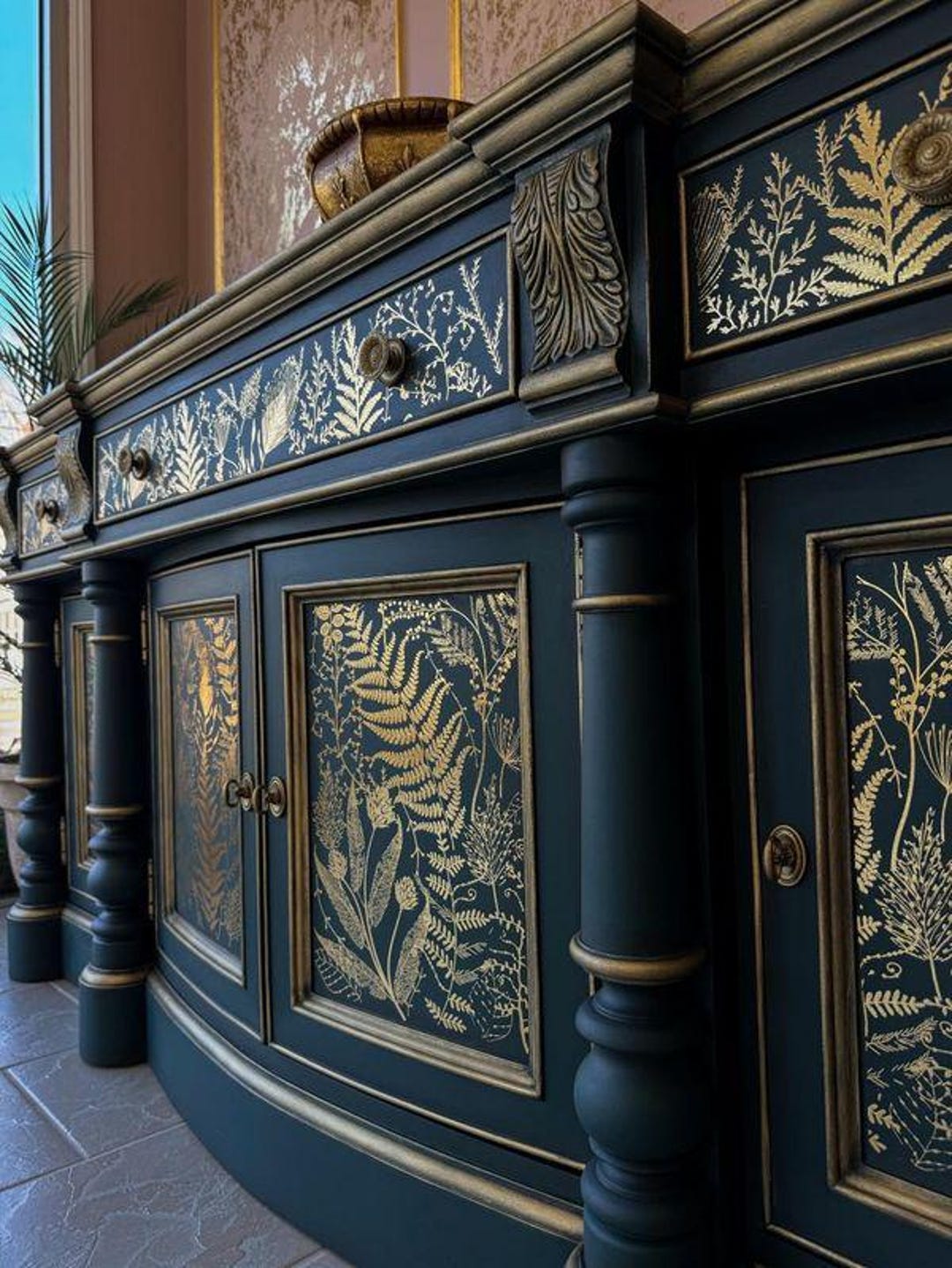 FOLIAGE FINESSE - KACHA Decor Transfers Gold Foil - Redesign With Prima - Total Sheet Size 18″x ...