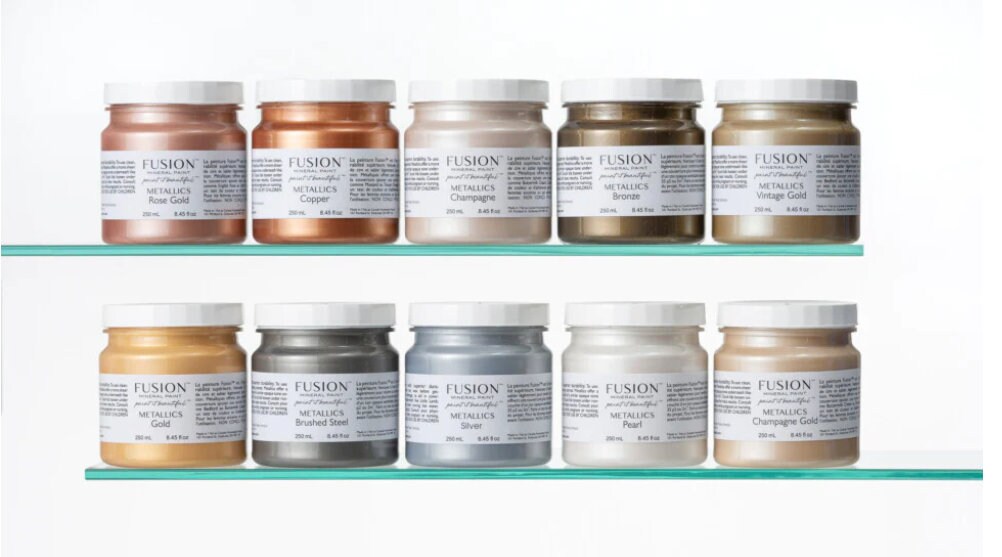 CHAMPAGNE GOLD Fusion Metallic Paint Fusion Mineral Paint Decor Paint ...