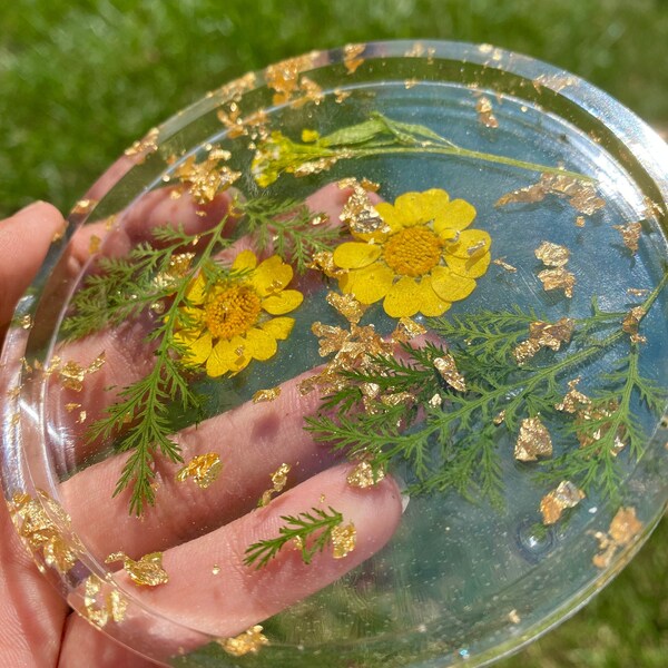 Resin Flower Coaster - Etsy