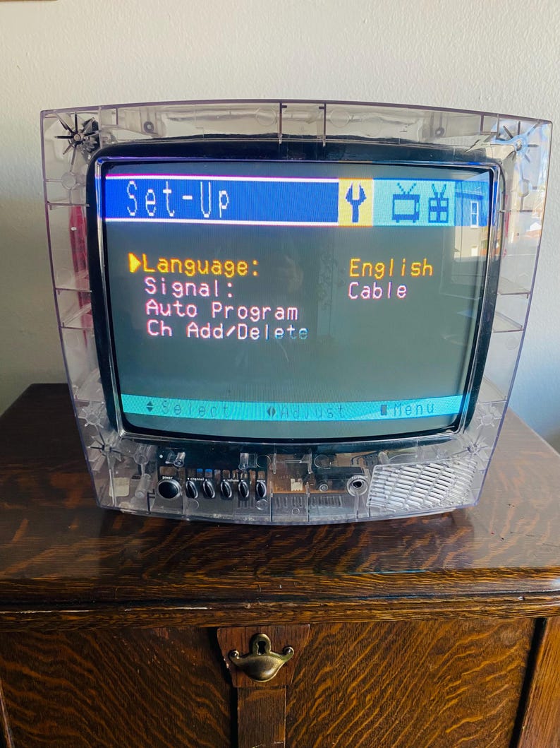 Extremely Rare Transparent Zenith Color Television – 13" Screen – 1999 ...