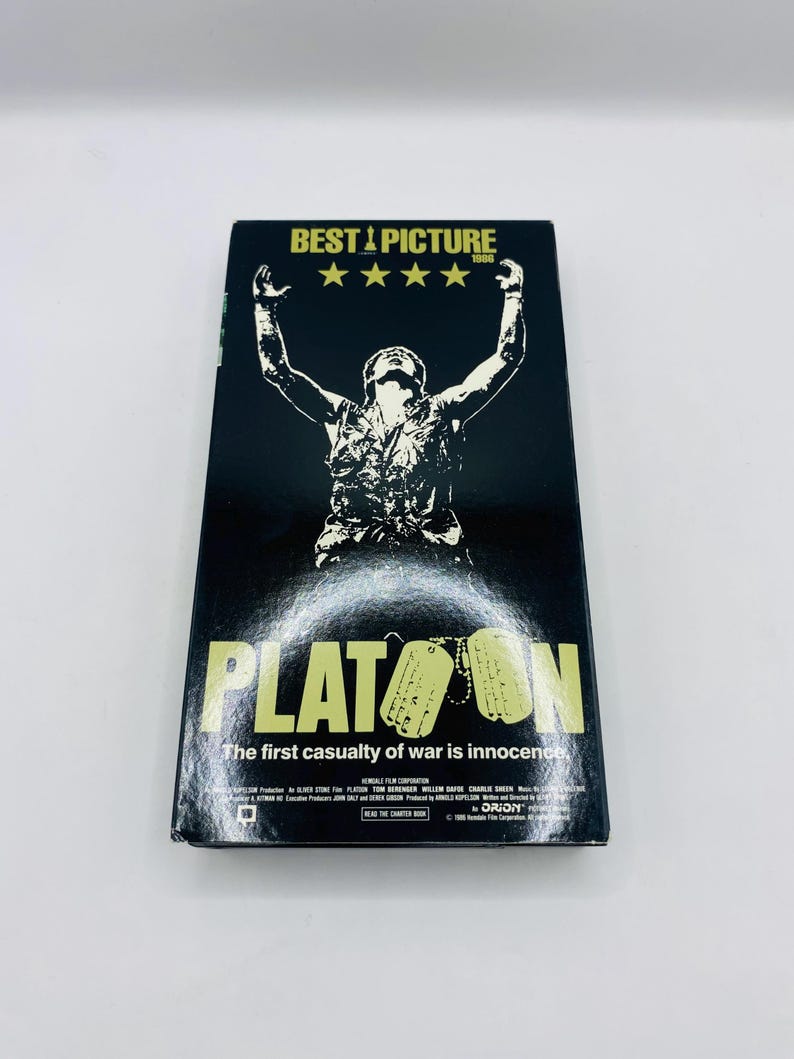Platoon VHS: Oliver Stone Vietnam War Film - Cult Classic - Etsy