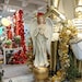 78" Life Size Christmas Holiday Statue White Gold Resin Angel on Ball ...