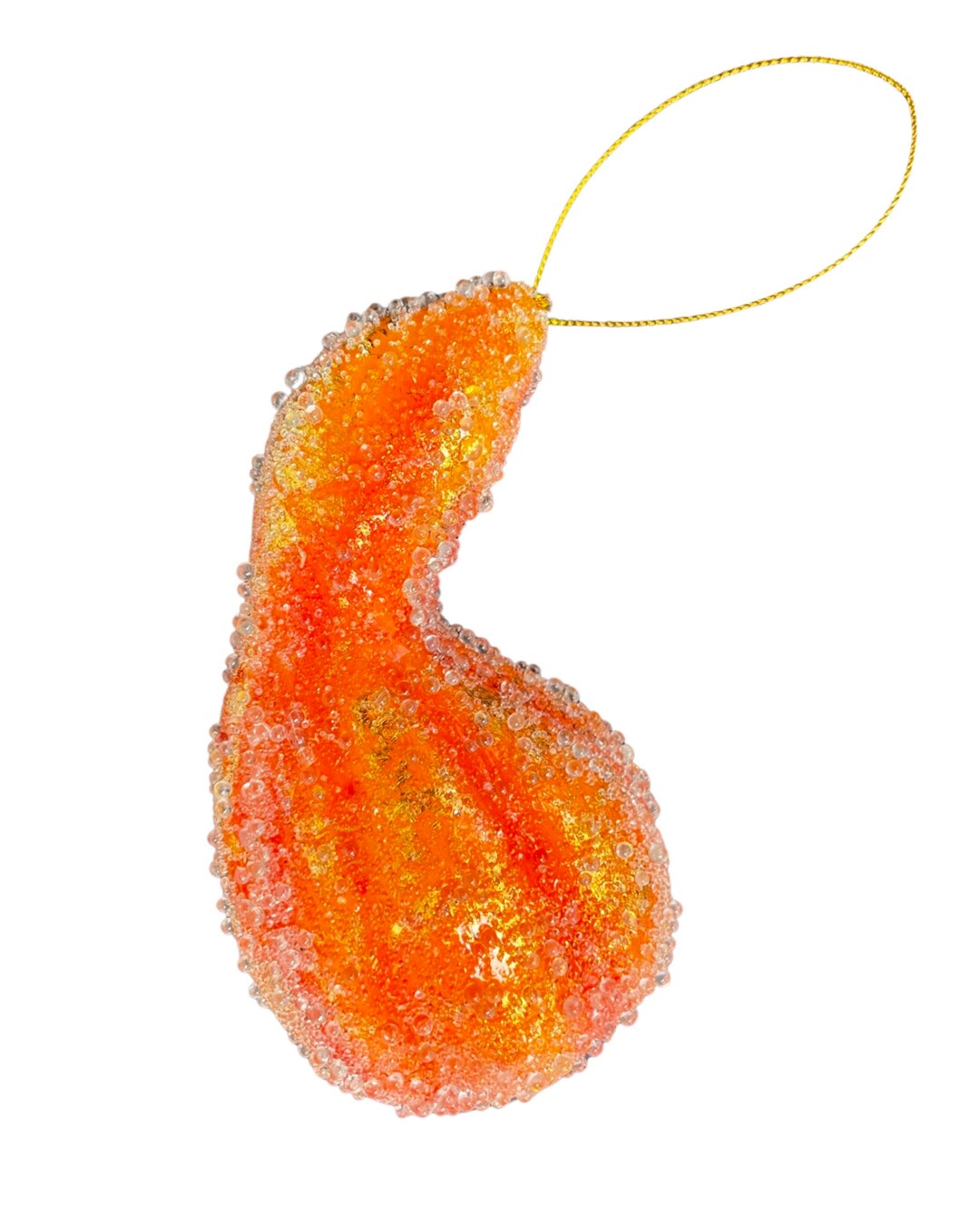 Harvest Vegetable Orange Poly-resin Hanging Gourd W/ Ice Tree Home ...