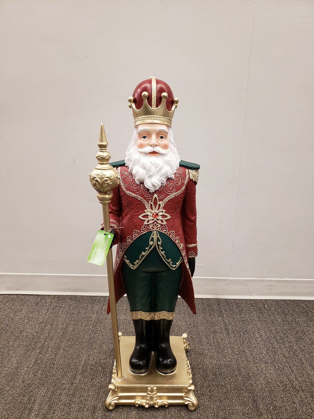 36.5 Resin Red Green Santa Soldier W/ Scepter - Etsy