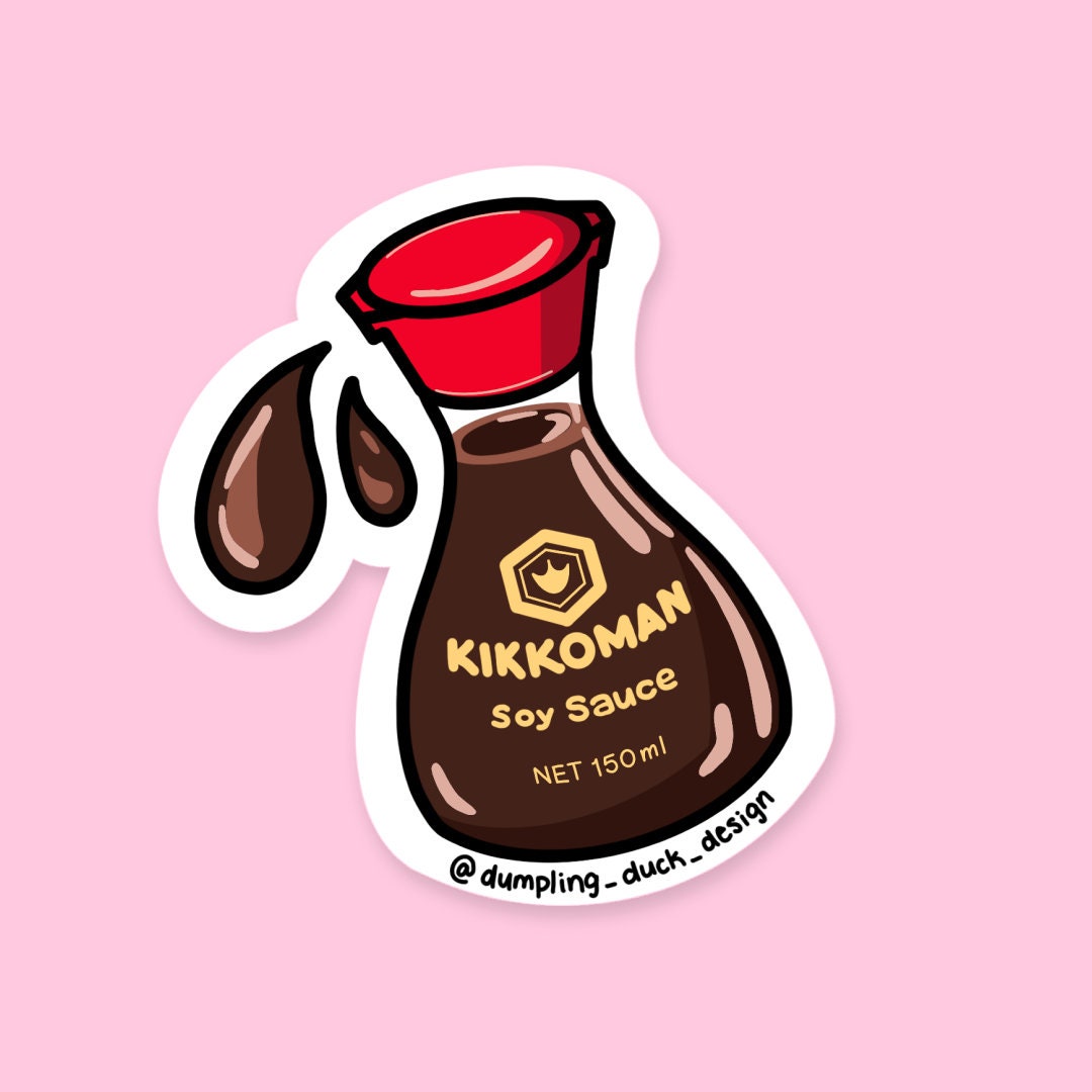 Kikkoman Soy Sauce Sticker Cute Vinyl Matte Sticker for - Etsy