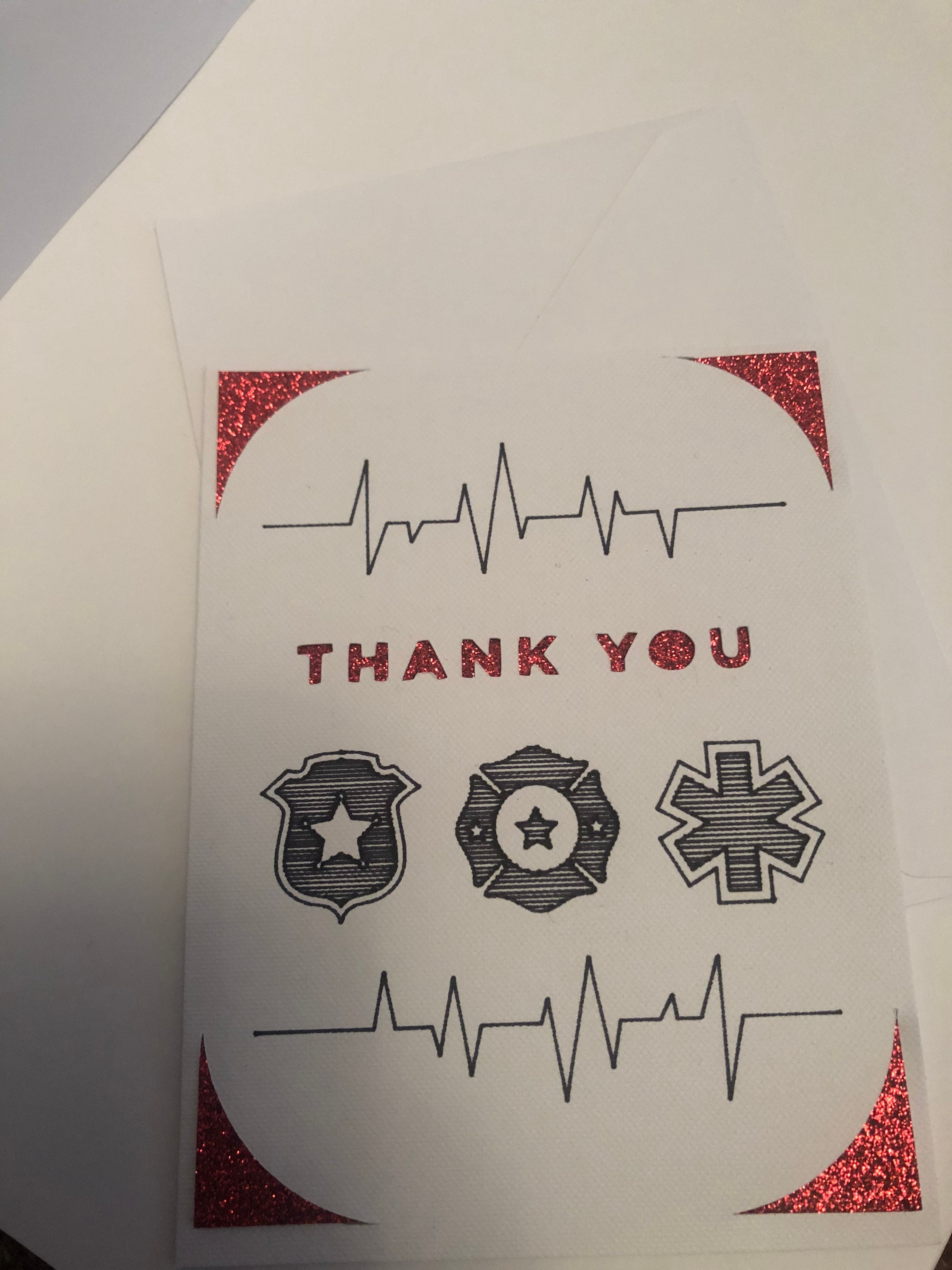 Greeting Card A6 Thank You Emergency Services | Etsy
