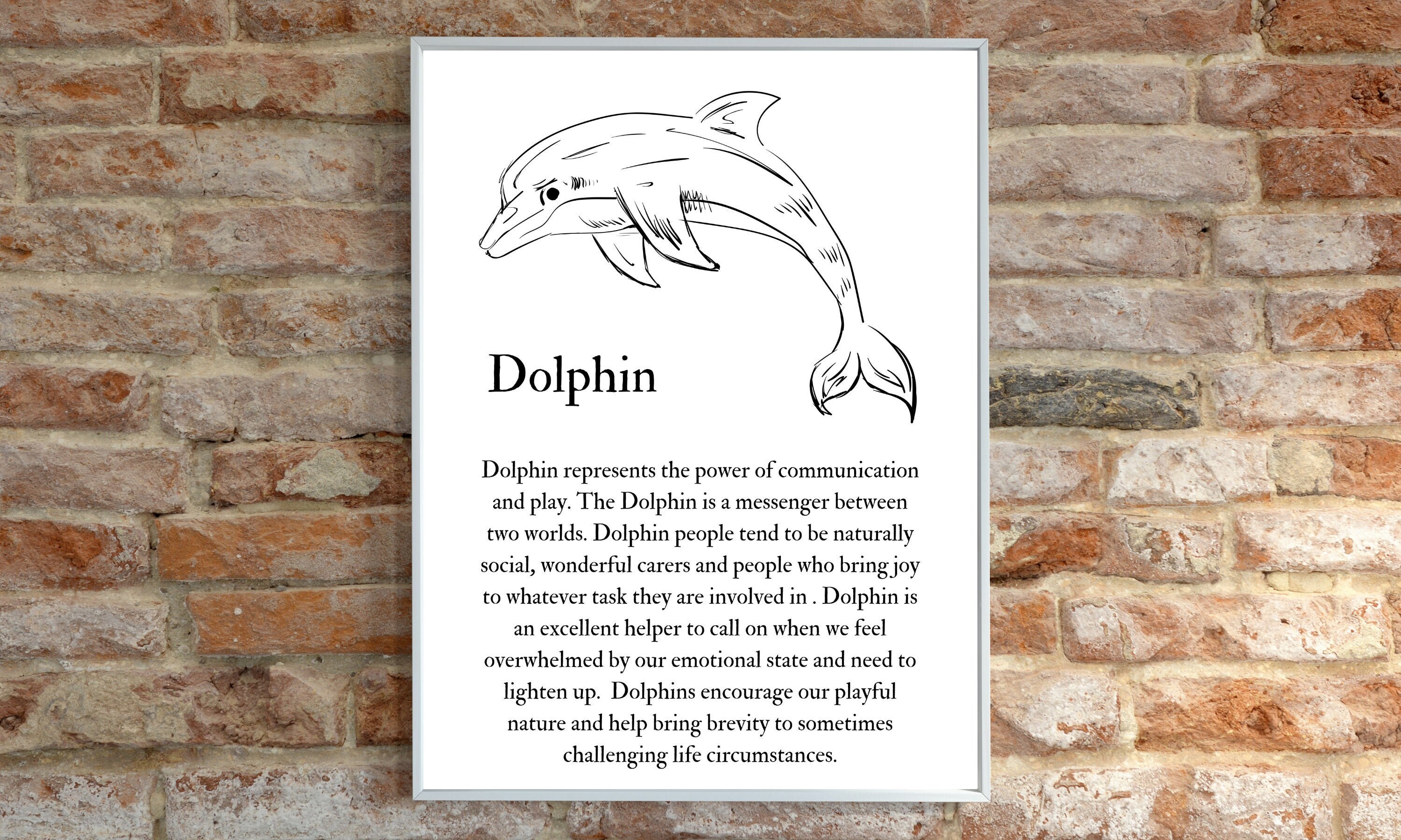 Dolphin Art, Dolphin Gifts, Animal Totem Gift, Dolphin Quotes, Vintage ...