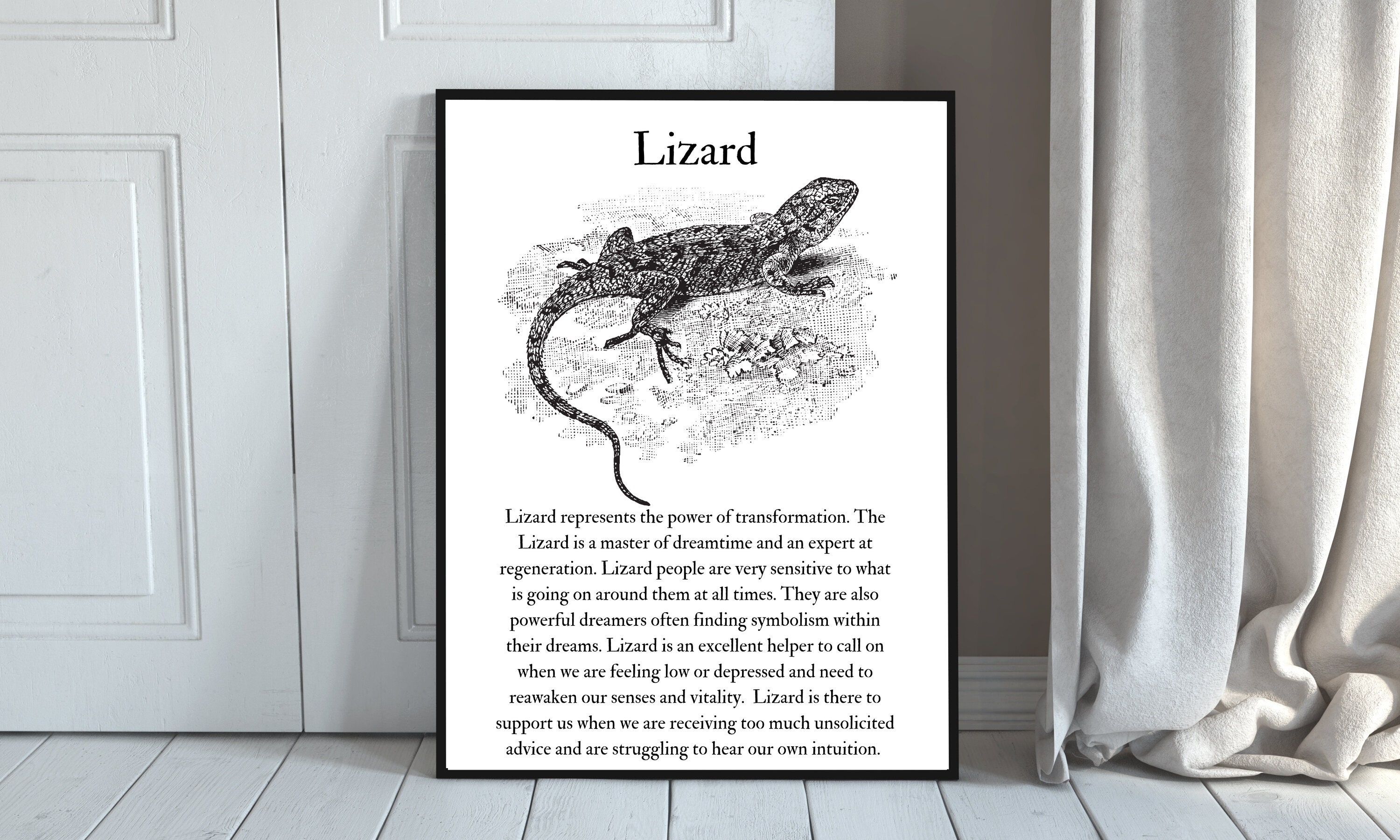 Lizard Art Lizard Gifts Animal Totem Gift Lizard Quotes - Etsy