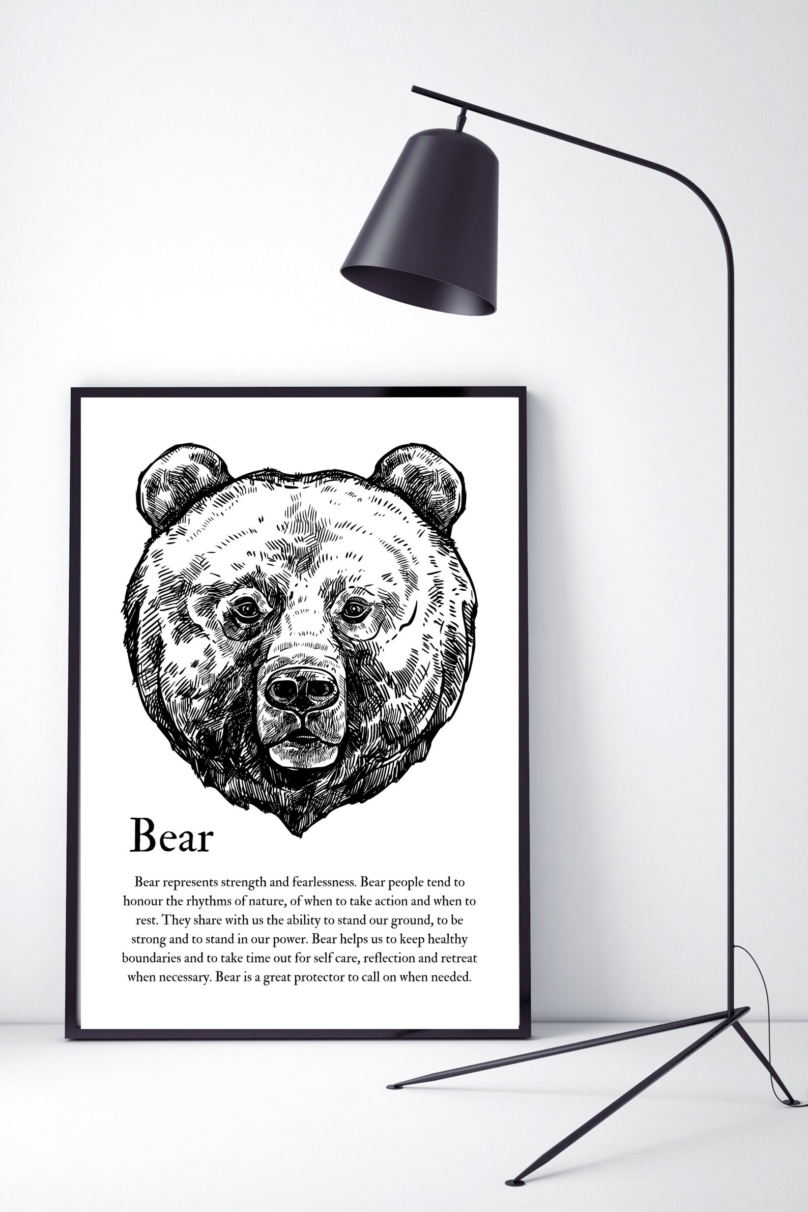 Bear Art Bear Gifts Animal Totem Gift Bear Quotes Vintage - Etsy UK