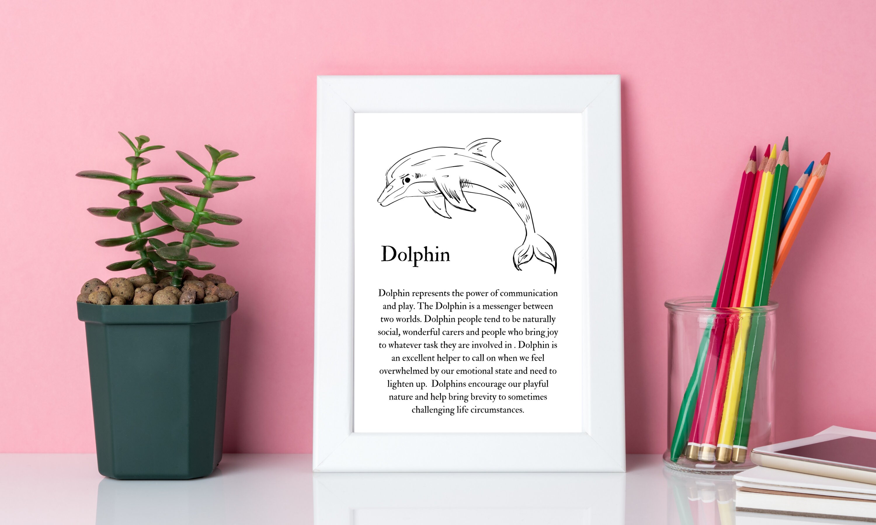 Dolphin Art Dolphin Gifts Animal Totem Gift Dolphin Quotes | Etsy