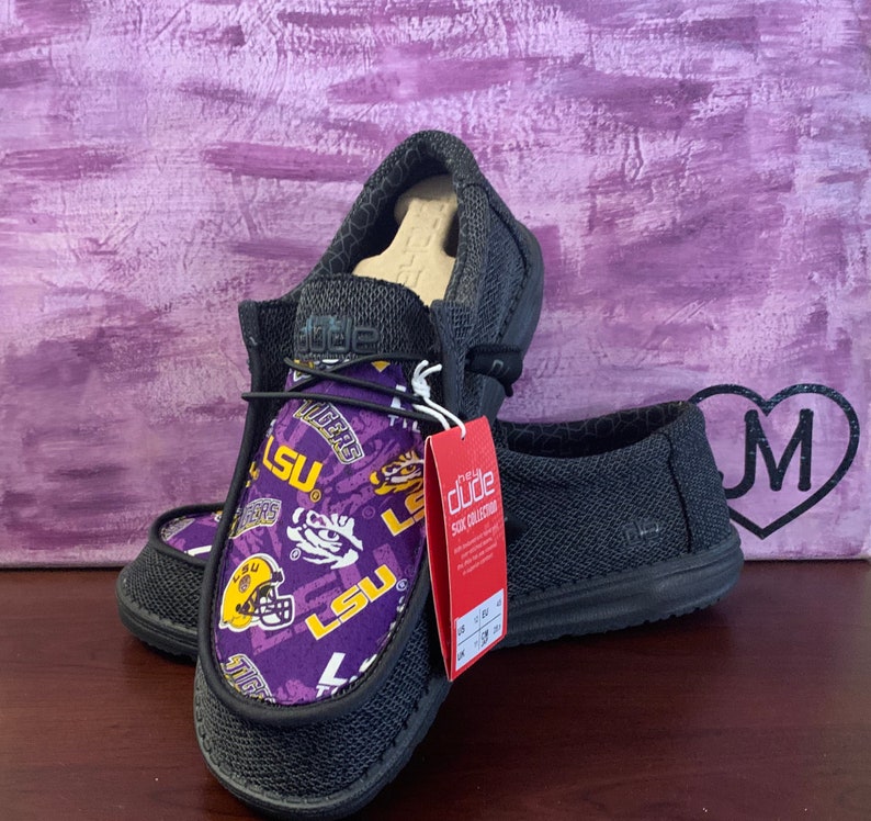LSU Custom Hey Dude Shoes - Etsy