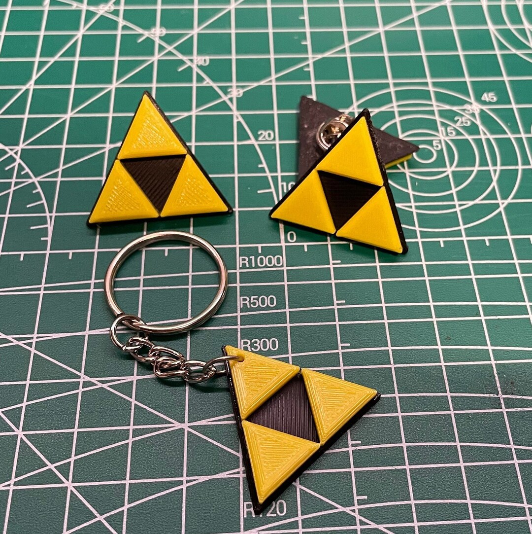 Legend of Zelda Inspired Triforce Pyramid Pin Badge - Etsy