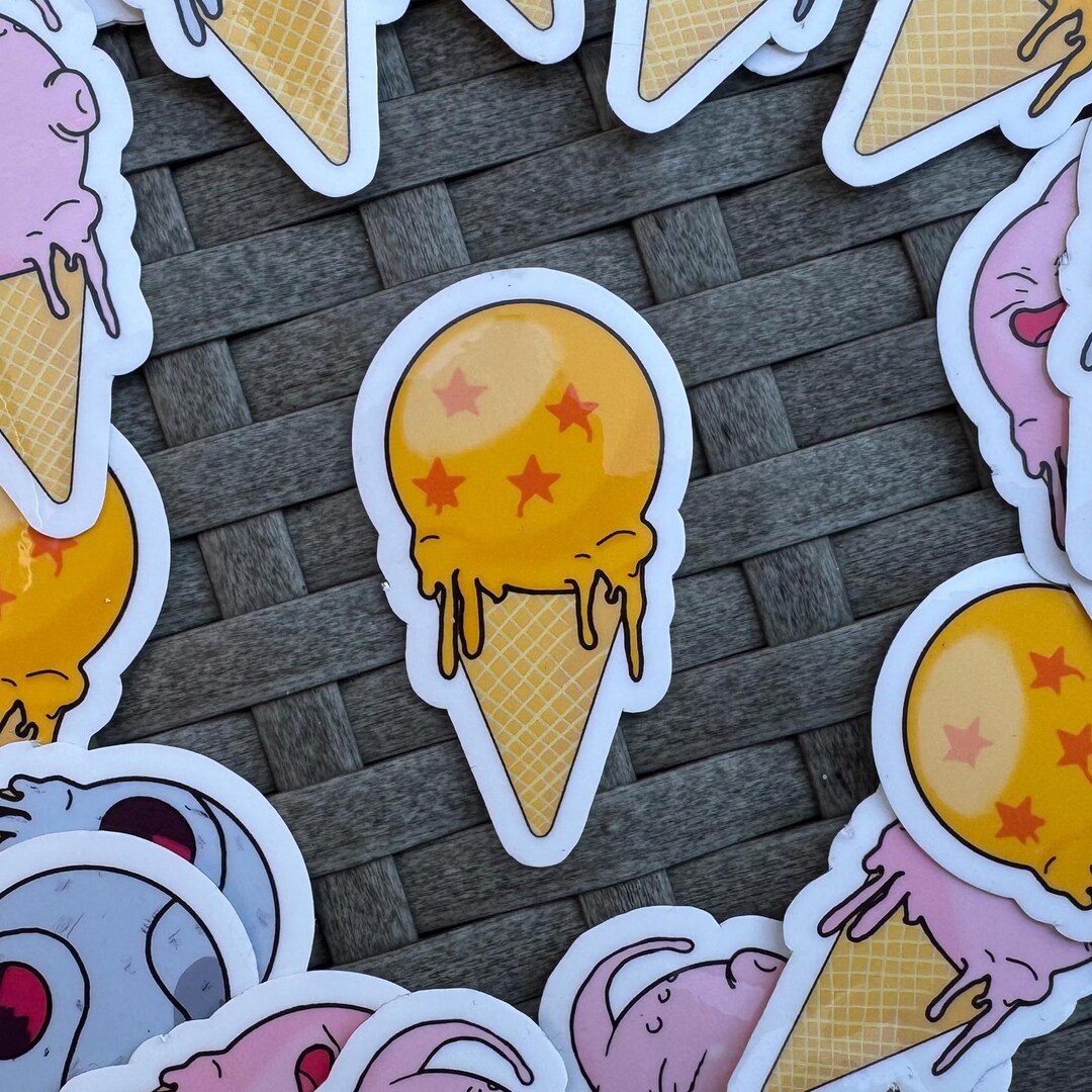 Dragon Ball Z Themed Ice Cream Stickers - Laptop Sticker, Tablet ...