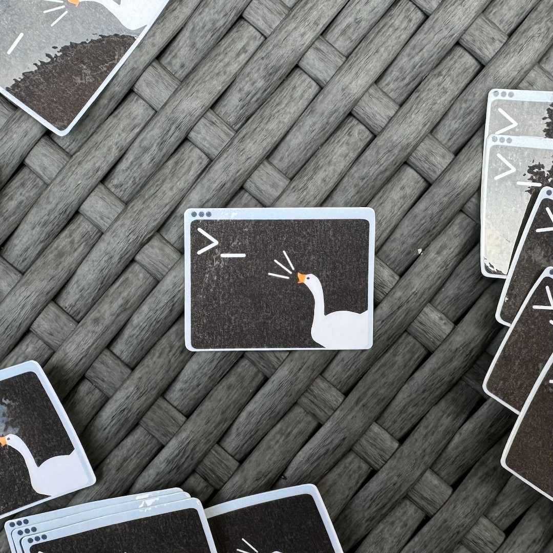 Honking Goose Terminal Sticker - Laptop Sticker, Tablet Sticker, Cute ...