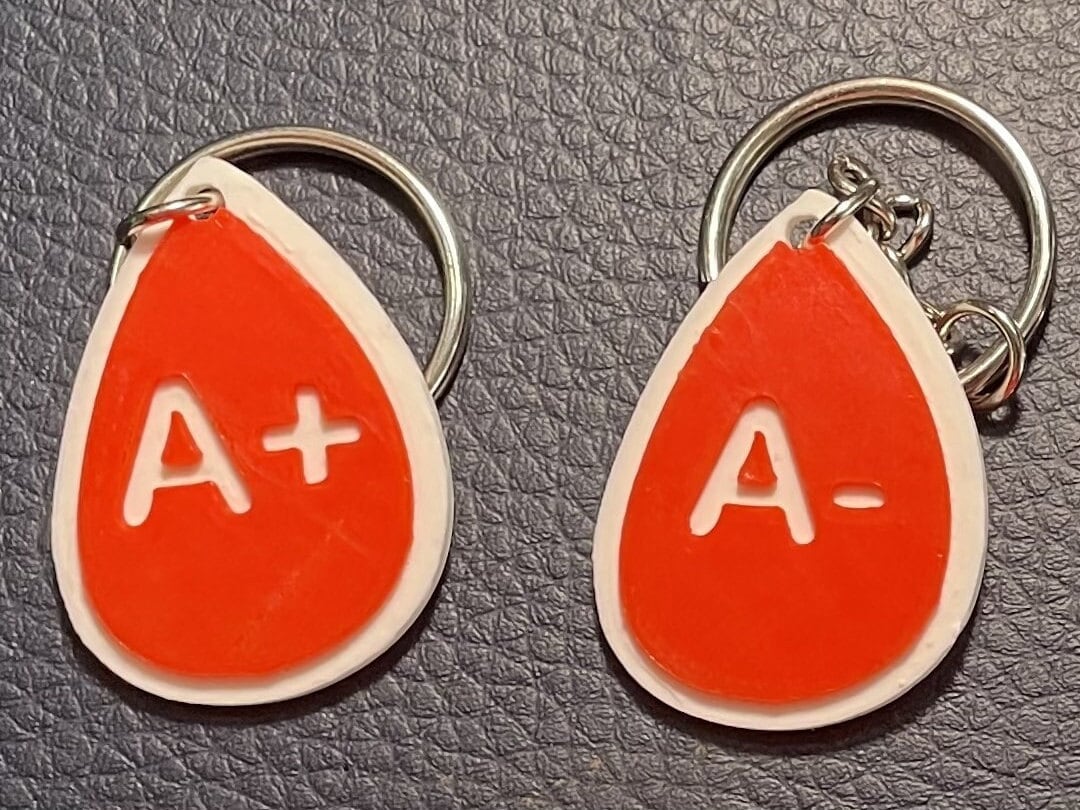 Blood Type / Blood Group Indicator Keyring Keychain Blood - Etsy Australia