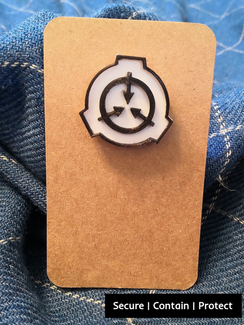 SCP Foundation Logo Pin Badge Secure. Contain. Protect. - Etsy