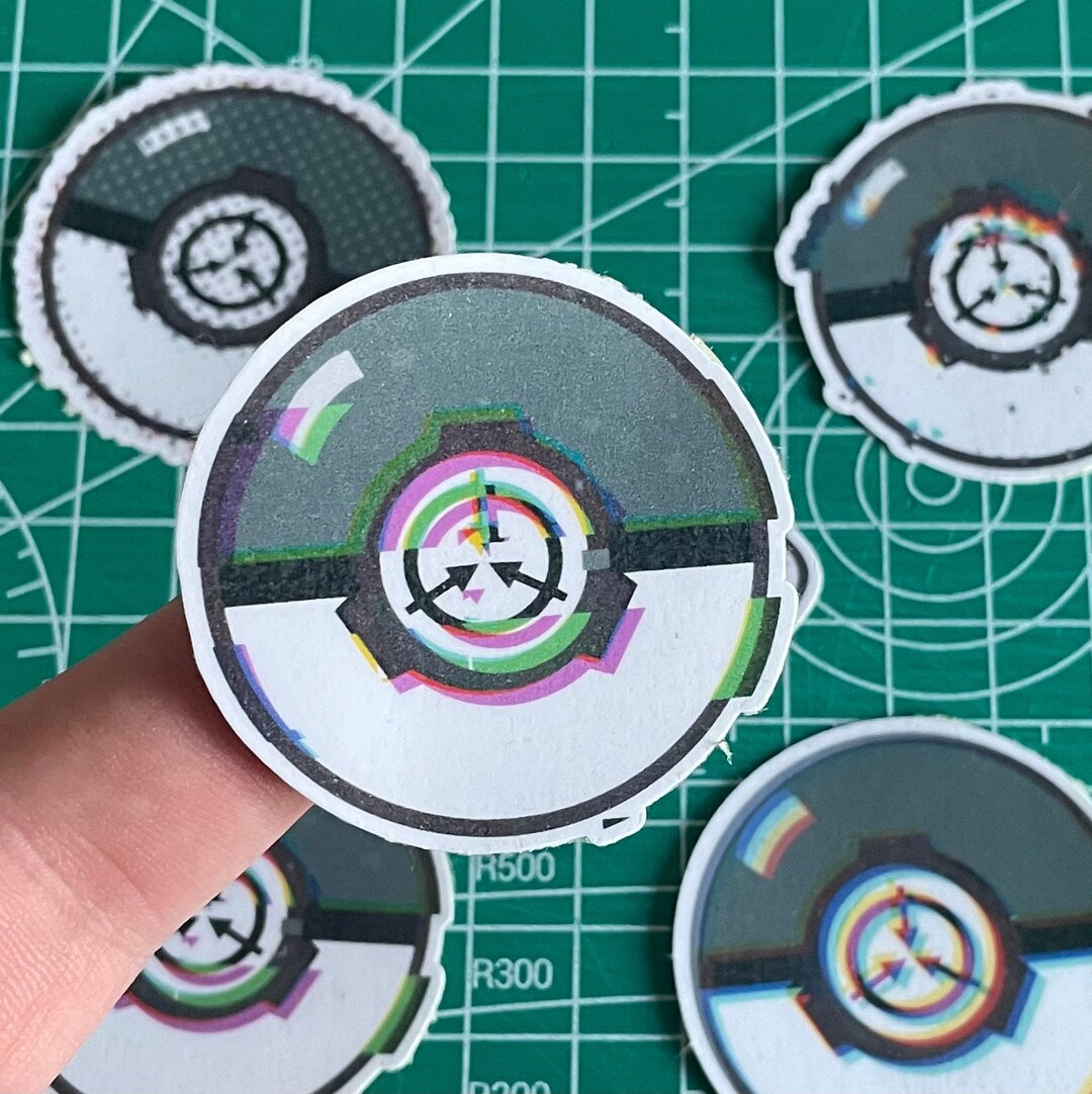 Glitching SCP Foundation Containment Ball Pokéball Sticker, SCP Decal ...