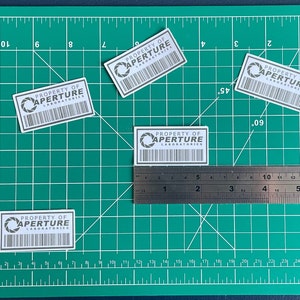 Property of Aperture Laboratories Sticker, Label, Product Barcode ...