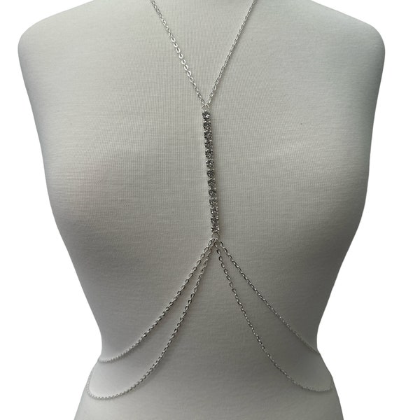 Rhinestone Body Chain - Etsy