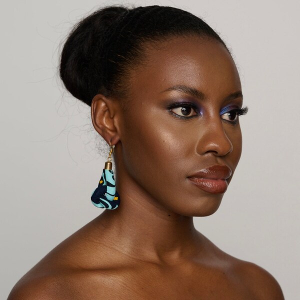 African Print Earrings - Etsy